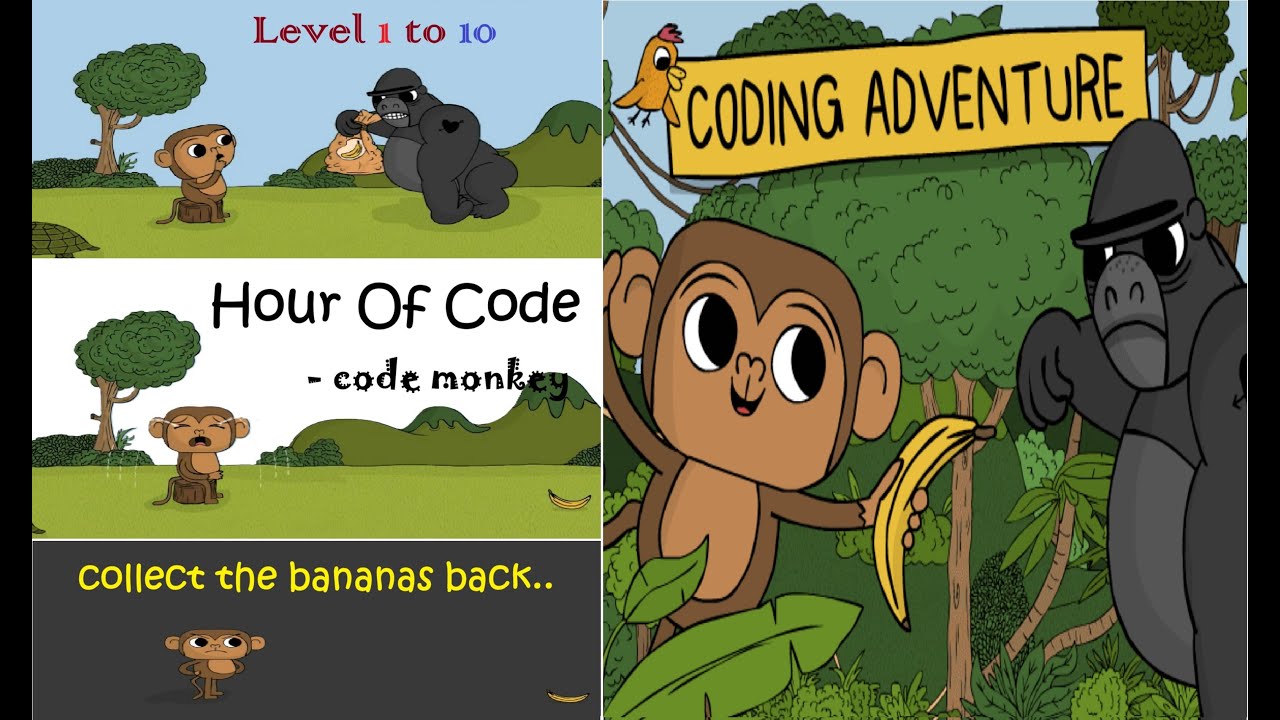 Code Monkey Coding Adventure Catch Banana Level 1 To 10 Hour Of