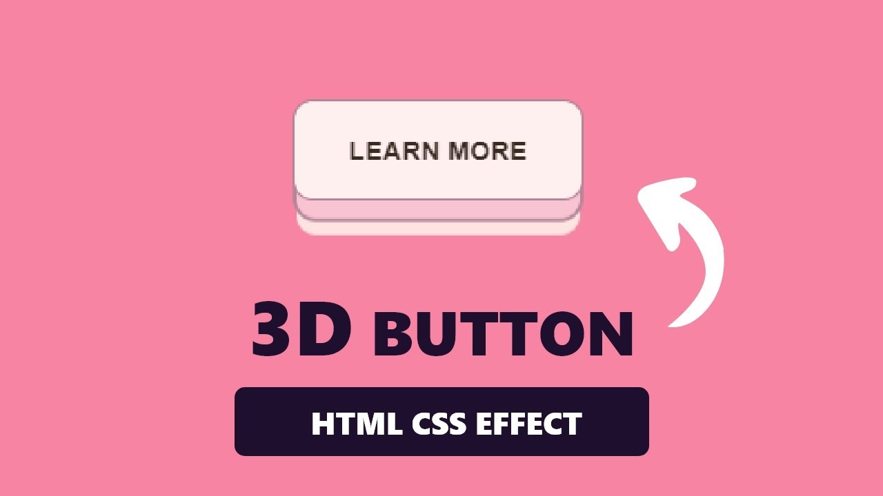 Amazing Button 3d Click Effect Using Only Html Css How To Create 3d