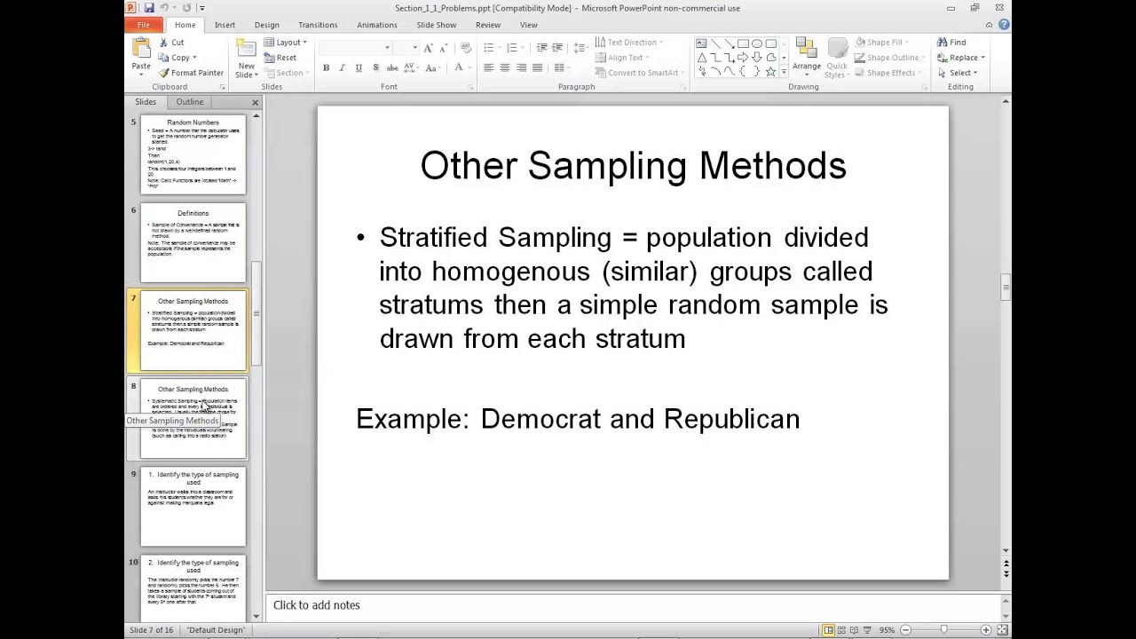 Applied Statistics Sampling Youtube