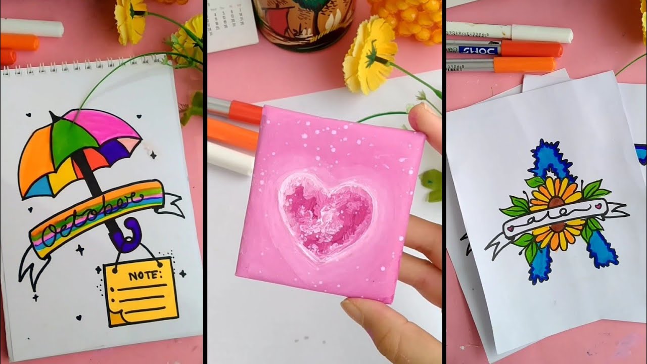 8 Cool Art Ideas Painting Hacks For Beginners Easy Art Tips