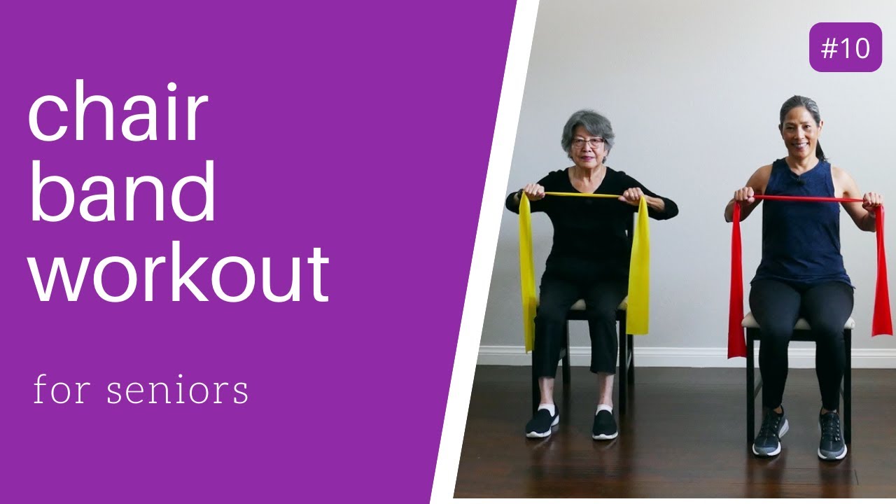 Resistance Band Chair Workout For Seniors Beginner Exercisers Youtube
