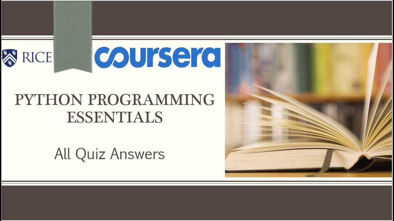 Python Programming Essentials Coursera All Quiz Solutions Youtube